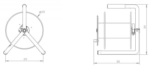 Portable cable reel | Portable cord reel AMSC270S - SUPERREEL
