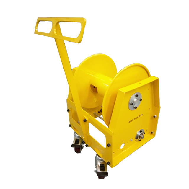 Heavy duty cable reel cart | Hand crank cord reel AMSC270D - SUPERREEL